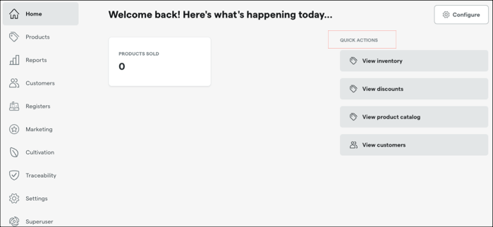 Configure your Dutchie POS Backoffice homepage – Dutchie Help Center