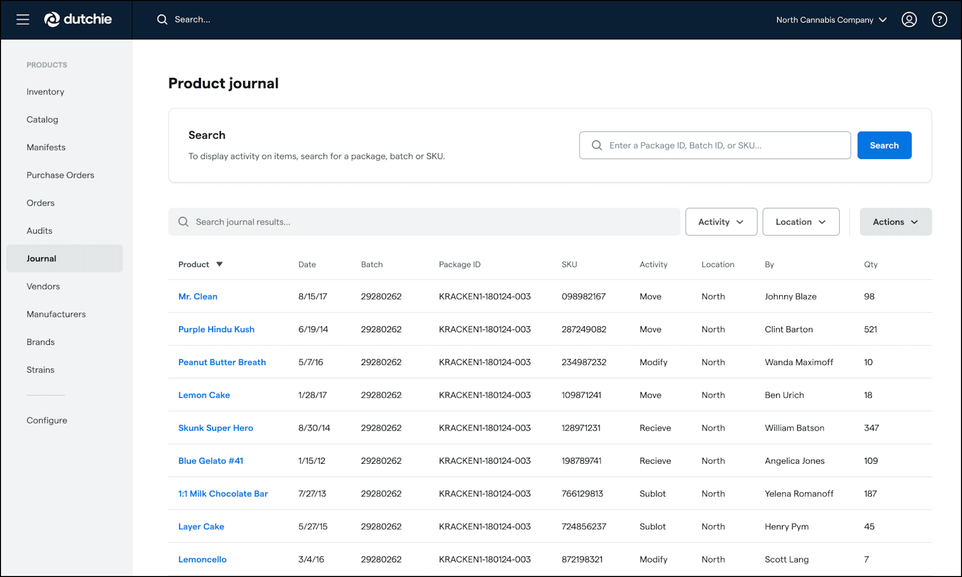 View product history in product journal in Dutchie POS – Dutchie Help ...