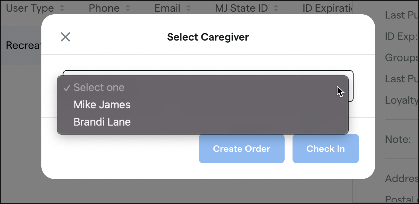 Check in a caregiver at the Dutchie POS Register – Dutchie Help Center