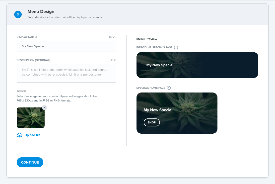 Use the Promote feature to create a special on your Dutchie E-Commerce ...