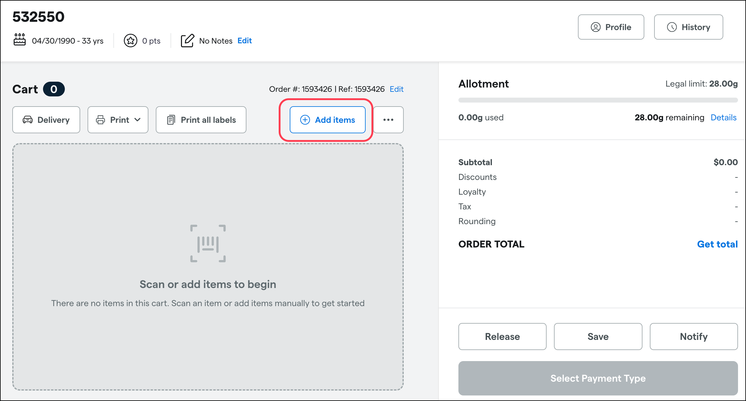 Search and view product details in the Dutchie POS Register – Dutchie Help Center