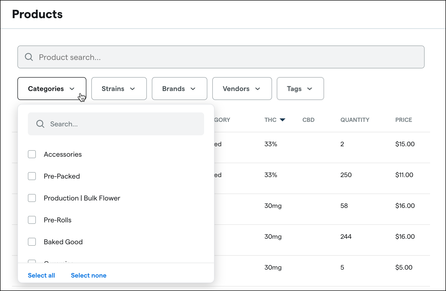 Search and view product details in the Dutchie POS Register – Dutchie ...