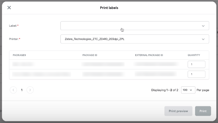 Print Labels: inventory management action – Dutchie
