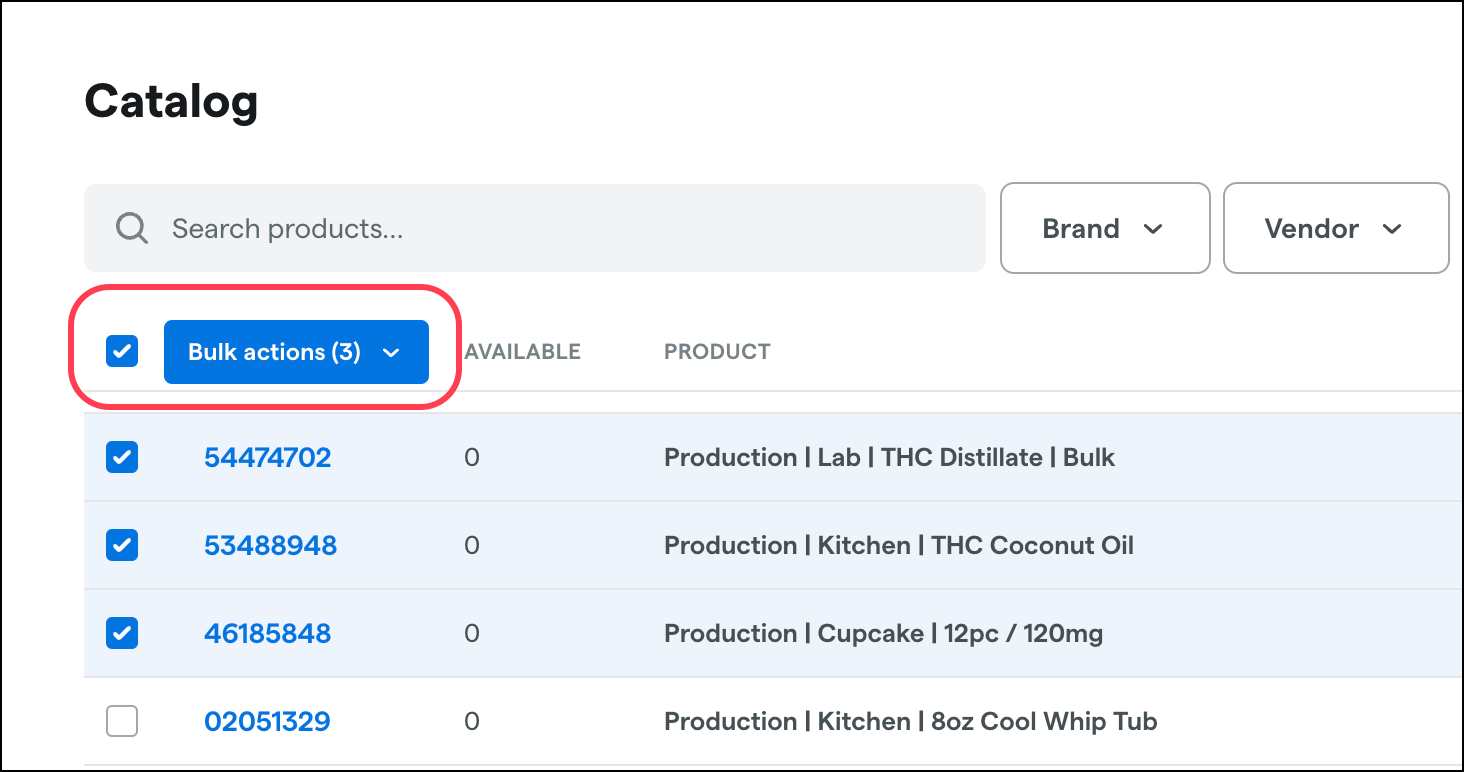 Manage Catalog bulk actions in Dutchie POS – Dutchie Help Center