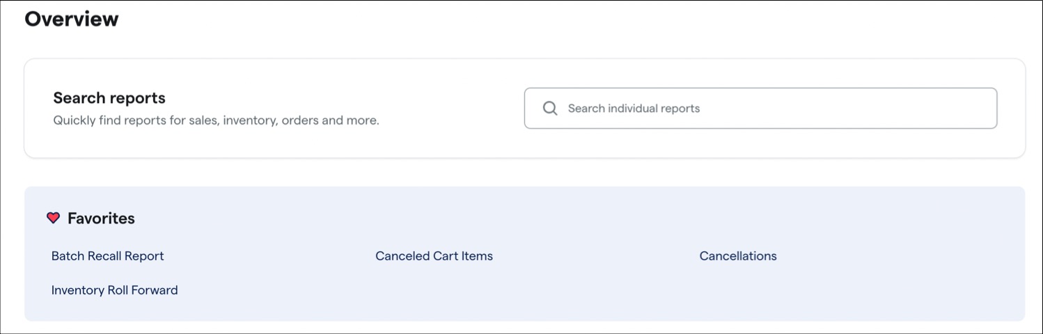 Add and view favorite static reports - Dutchie POS – Dutchie Help Center