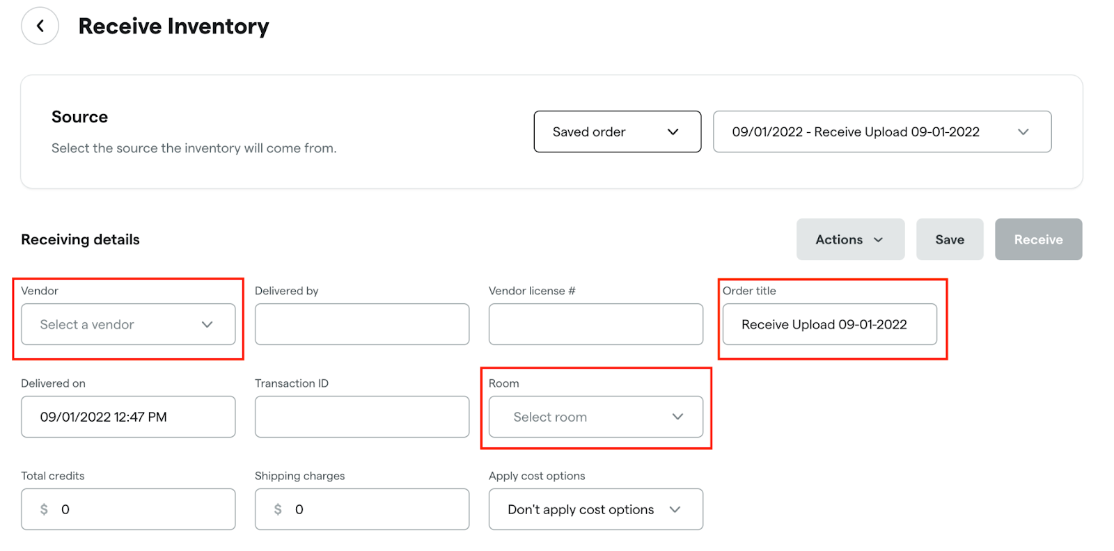 Canadian Workflow: Receive Inventory via bulk upload and ...
