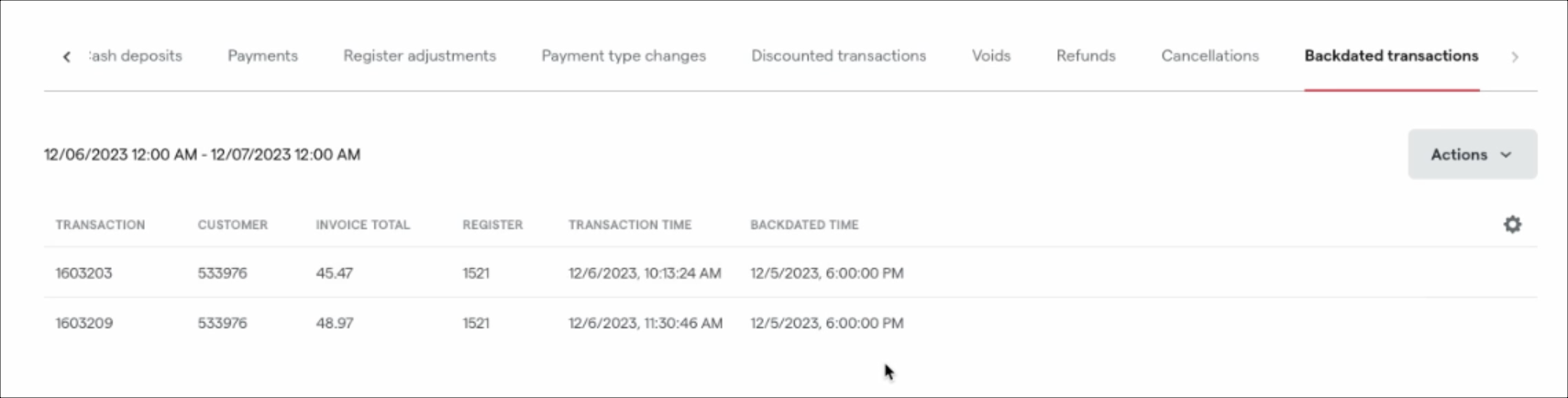 Backdate a transaction in the Dutchie POS Register – Dutchie Help Center
