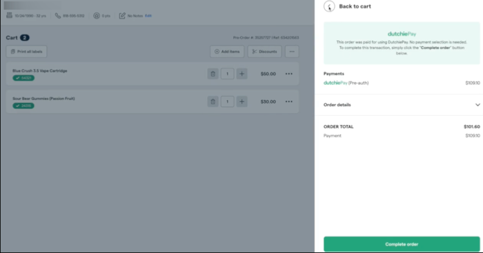 Process a Pay by Bank order in Dutchie POS – Dutchie Help Center