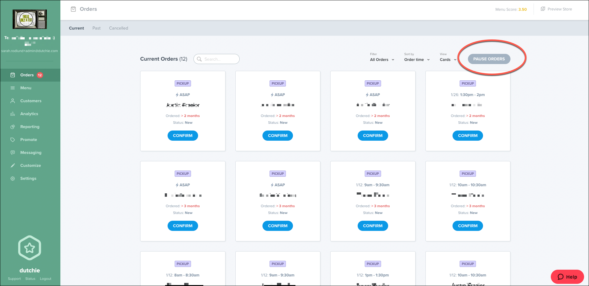 Paused Ordering in Dutchie Ecommerce – Dutchie Help Center