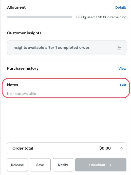 Customer journal entries, customer notes, and transaction notes, and ...