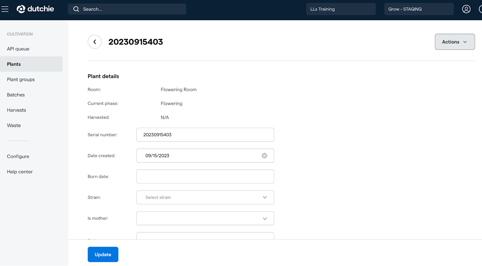Plants overview - Dutchie POS – Dutchie Help Center