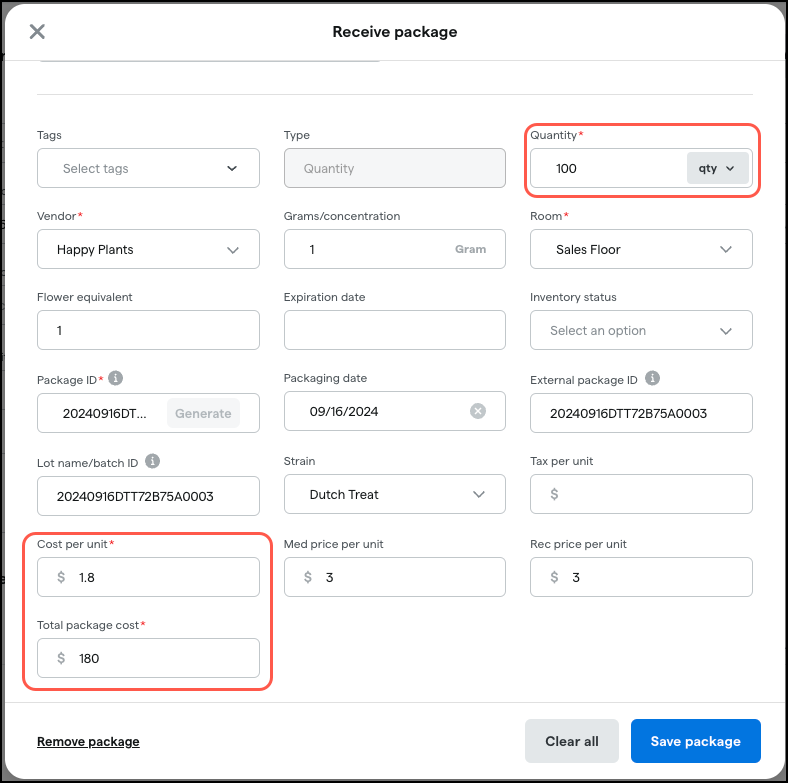 Manage inventory cost in Dutchie POS – Dutchie Help Center