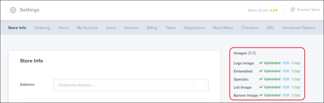 Manage dispensary logos and images in Dutchie E-Commerce – Dutchie Help Center