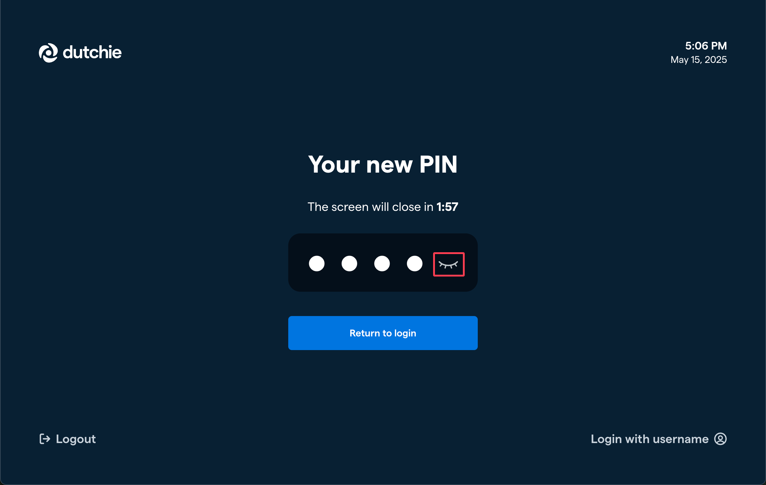 Log in to the Dutchie Register with a PIN – Dutchie Help Center