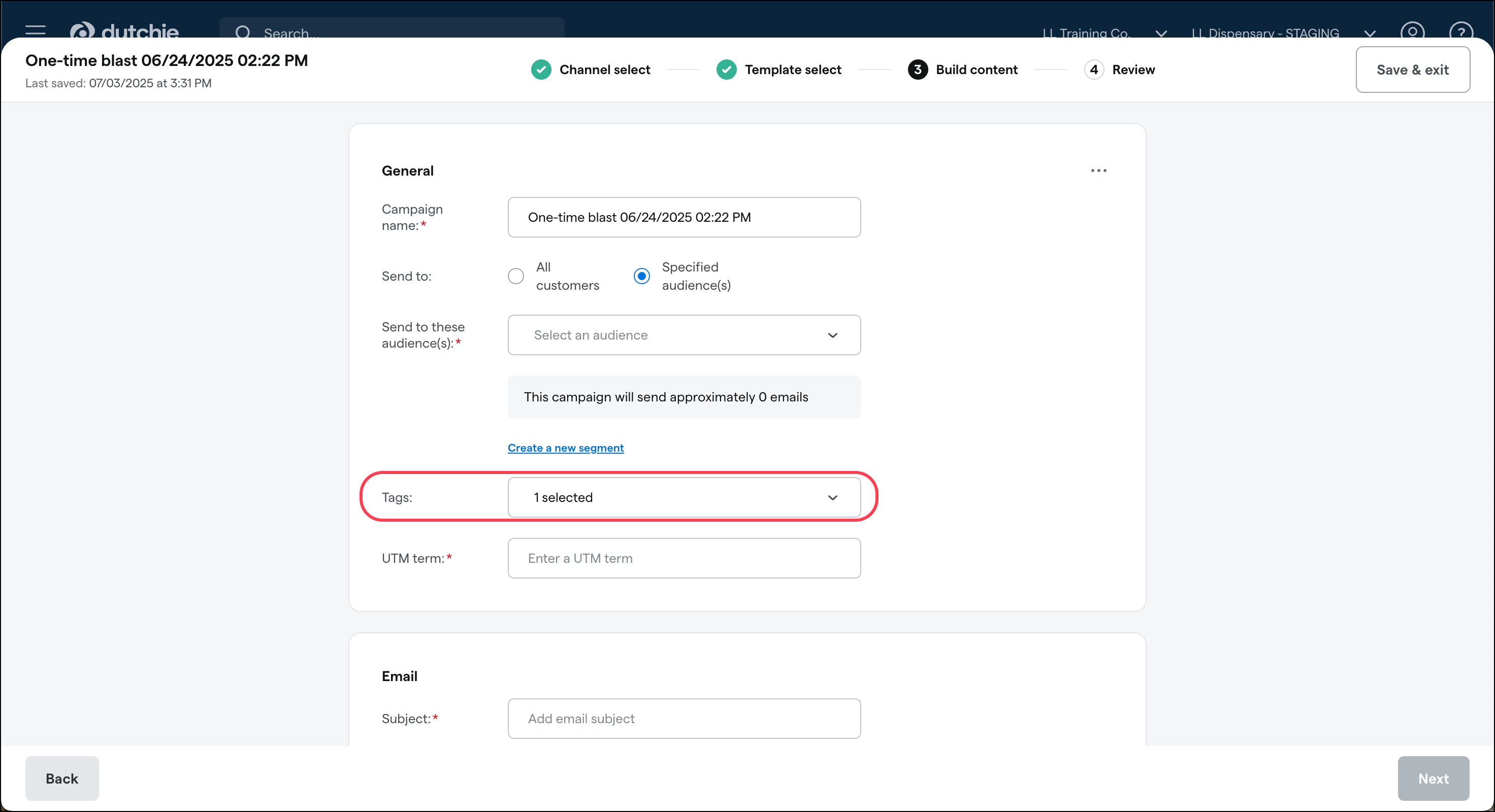 Organize Dutchie POS marketing campaigns with templates, tags, and ...