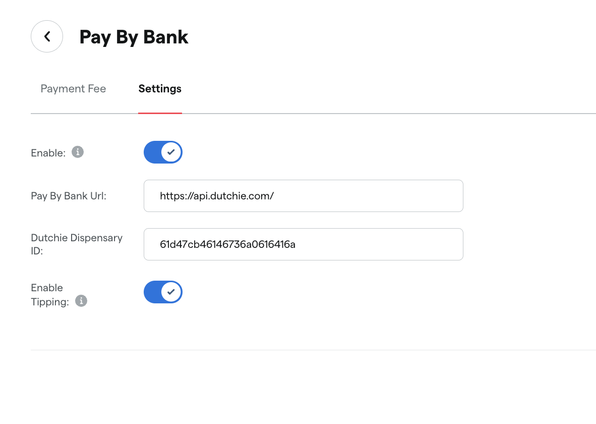 Enable Pay by Bank – Dutchie Help Center