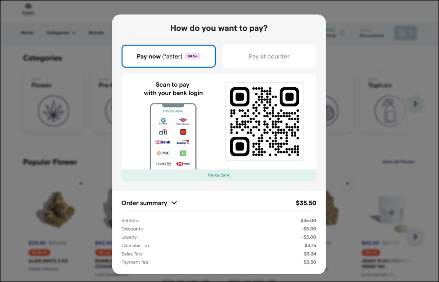 Pay by Bank on Kiosk – Dutchie Help Center