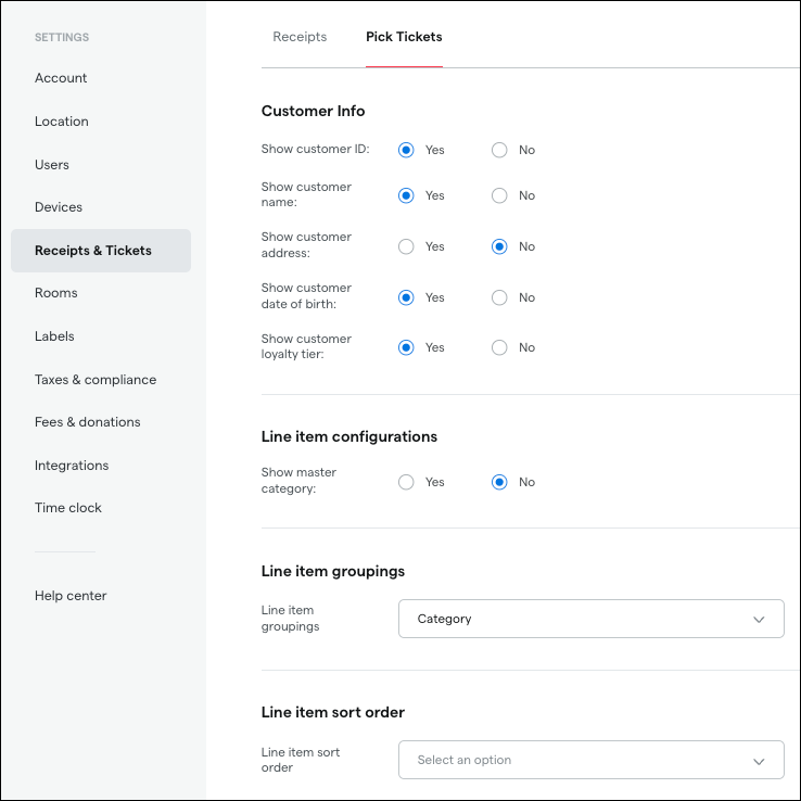 Pick ticket and automatic ticket printing settings in Dutchie POS ...