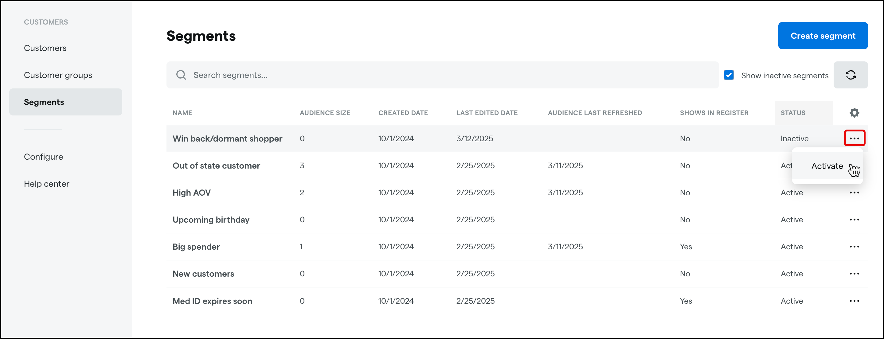 Create and manage customer segments in Dutchie POS – Dutchie Help Center